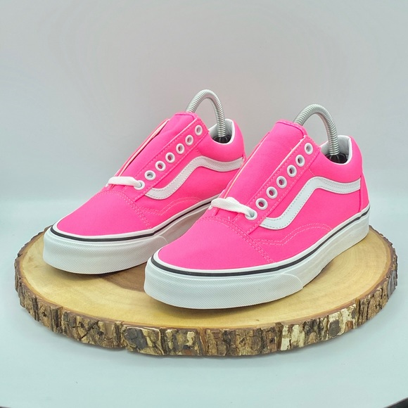 Vans | Shoes | Vans Wom Old Skool Neon Knockout Pink Sz 6 | Poshmark